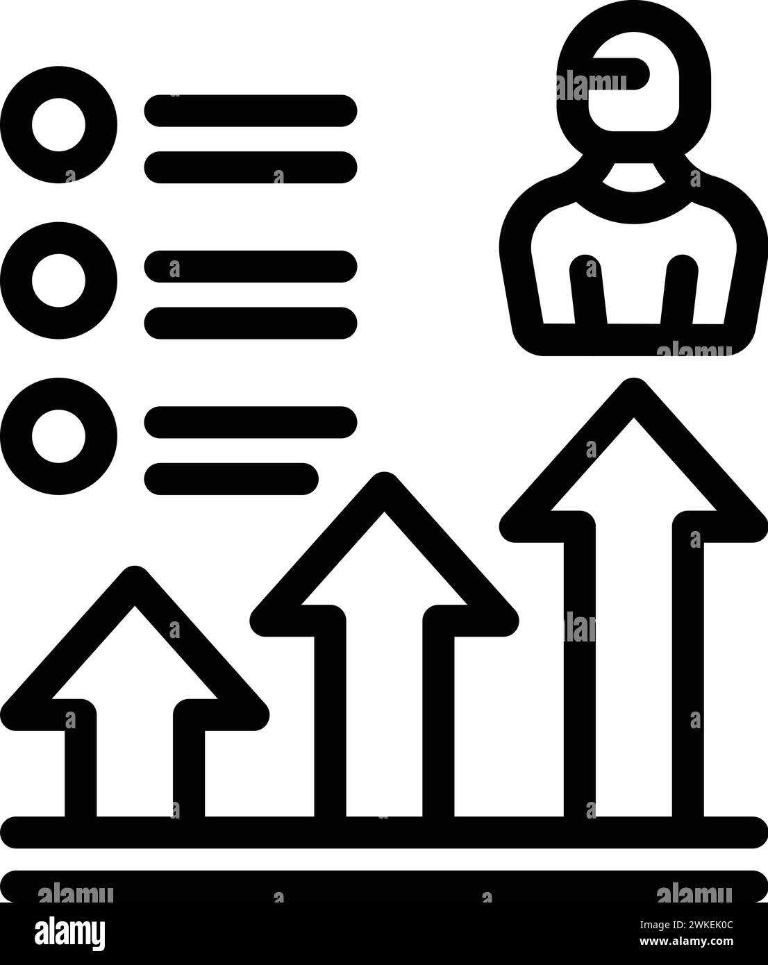 Personal capacity progression icon outline vector. Gain new skills ...