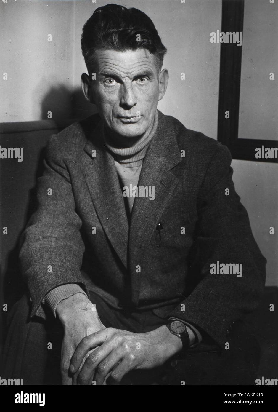 Porträt von Samuel Beckett (1906-1989). Museum: Privatsammlung. Author ...