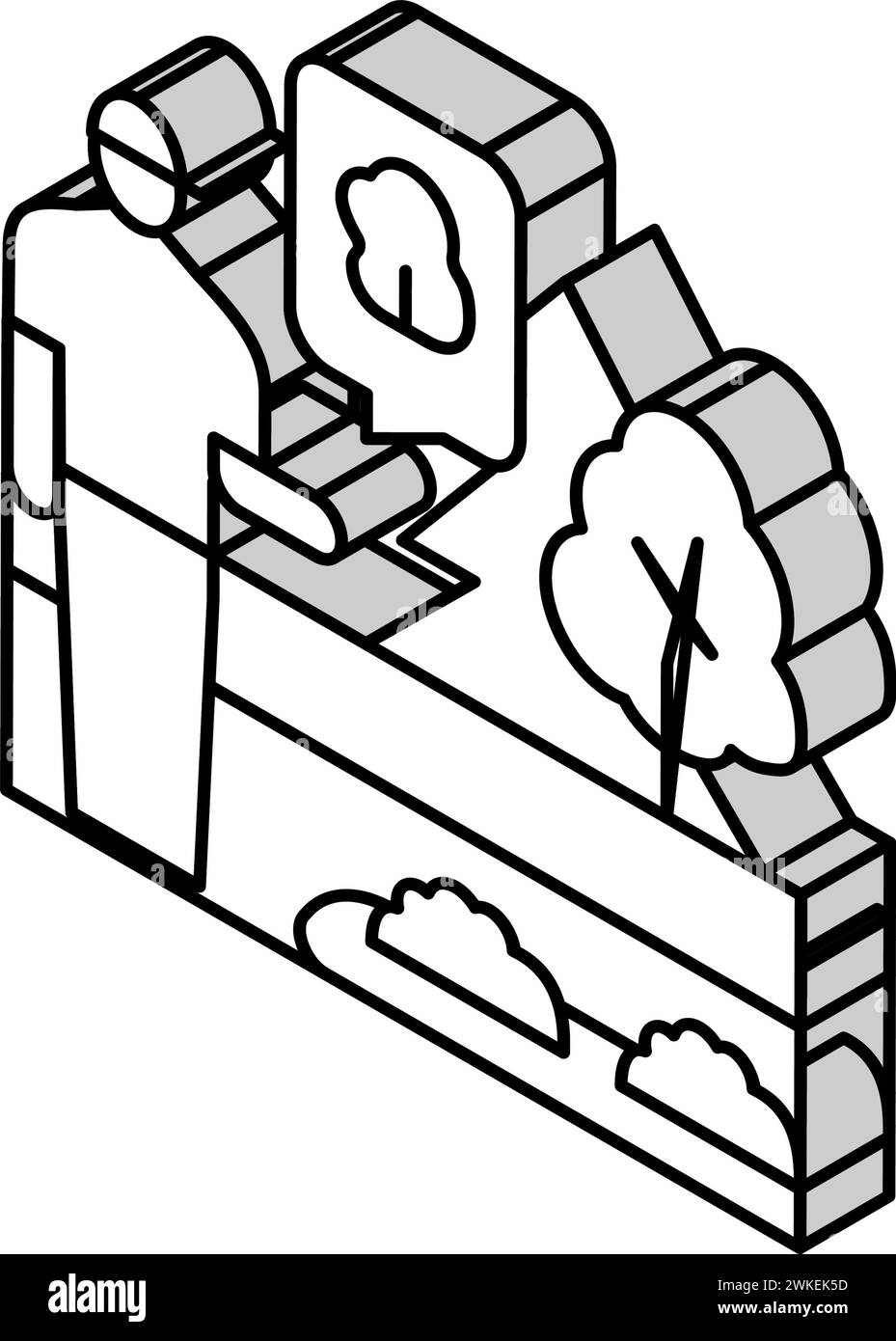 landscaping garden isometric icon vector illustration Stock Vector ...