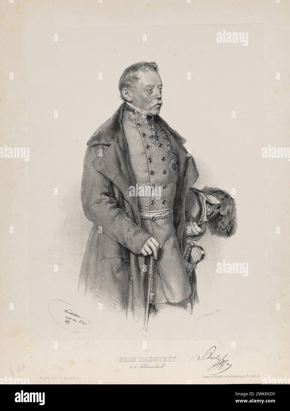 Porträt von Feldmarschall Josef Graf Radetzky von Radetz (1766-1858 ...