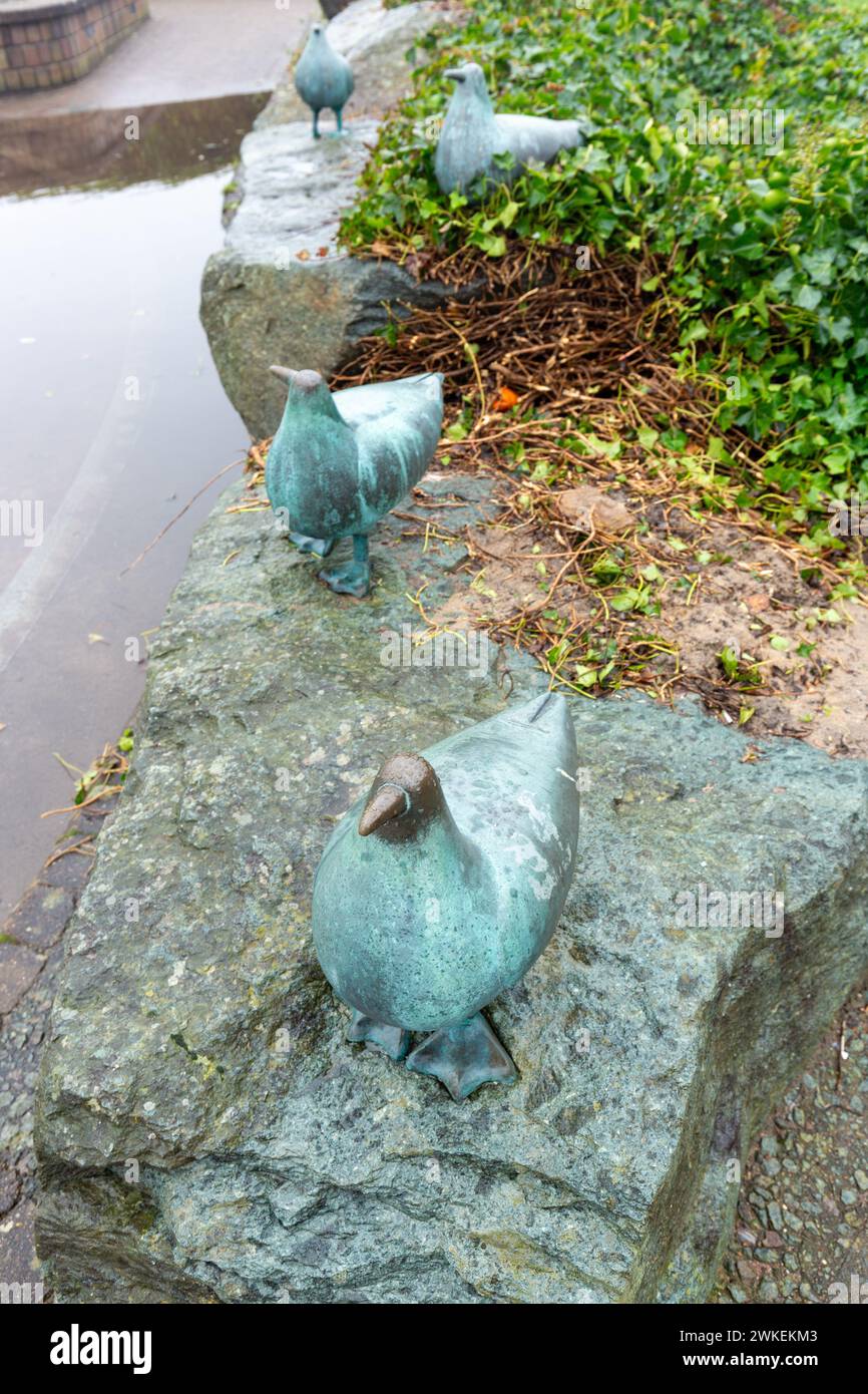 Morecambe fat seagull sculptures Stock Photo - Alamy