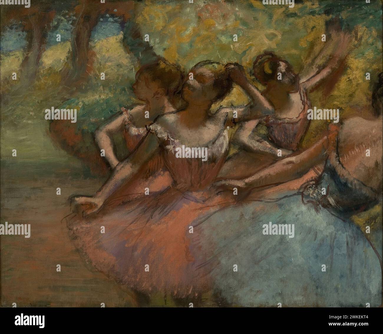 Four Ballet Dancer on Stage. Museum: Museu de Arte de São Paulo. Author ...