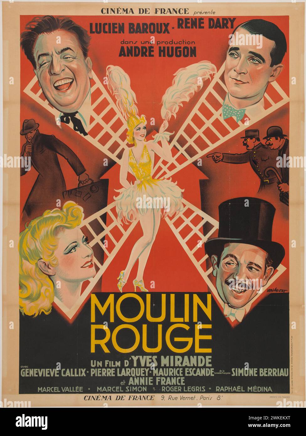 Movie poster "Moulin Rouge" by Yves Mirande and André Hugon. Museum ...
