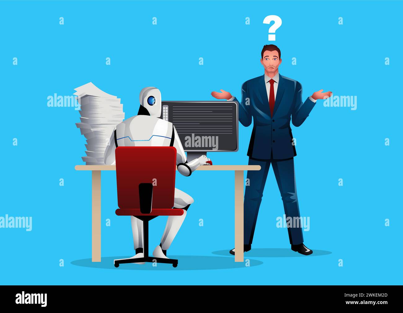 Robotic businessman in futuristic Stock Vector Images - Alamy
