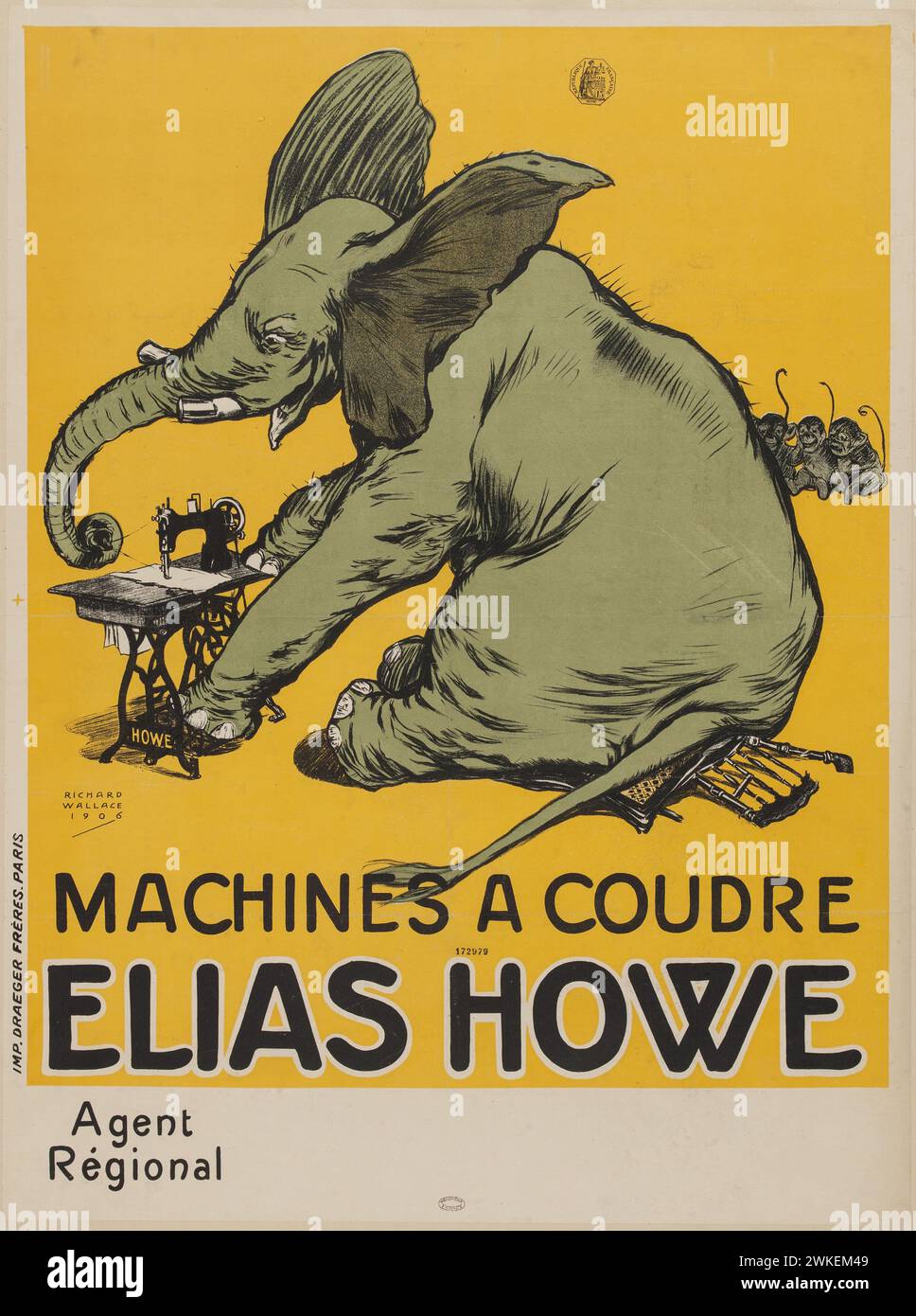 Machine à coudre Elias Howe. Museum: PRIVATE COLLECTION. Author ...