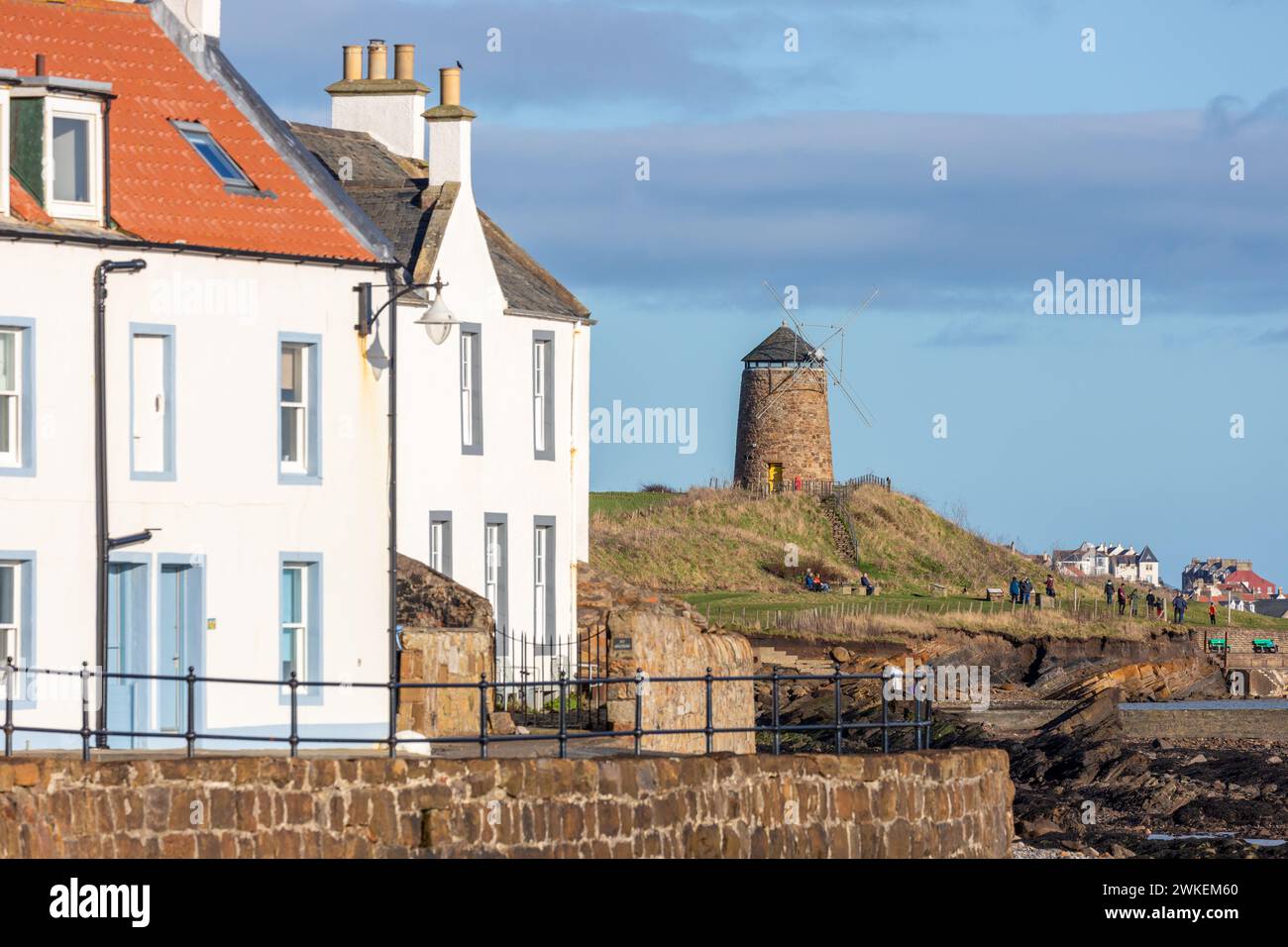 The picturesque fishing village of St Monans in the East Neuk of Fife ...