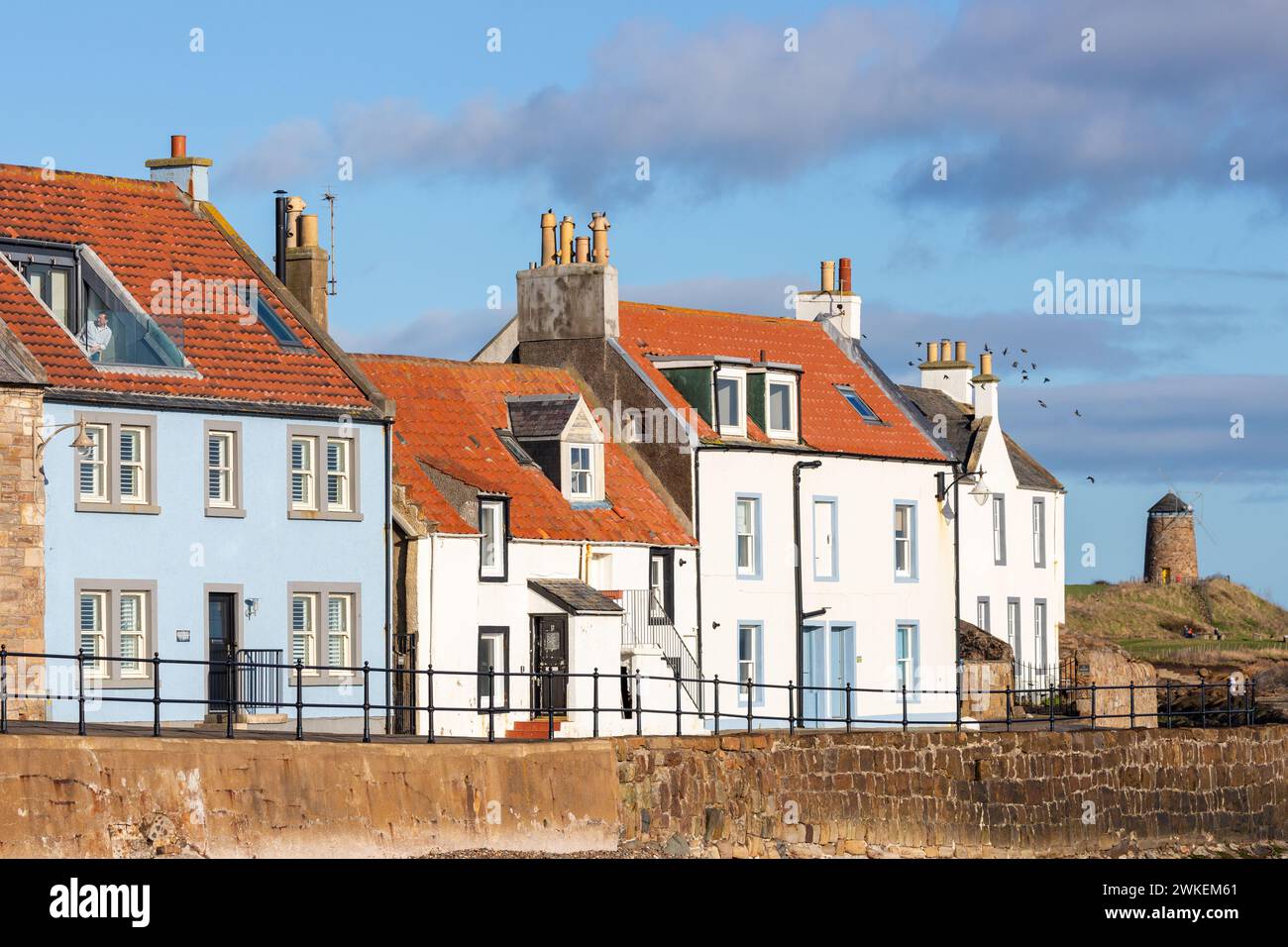 The picturesque fishing village of St Monans in the East Neuk of Fife ...