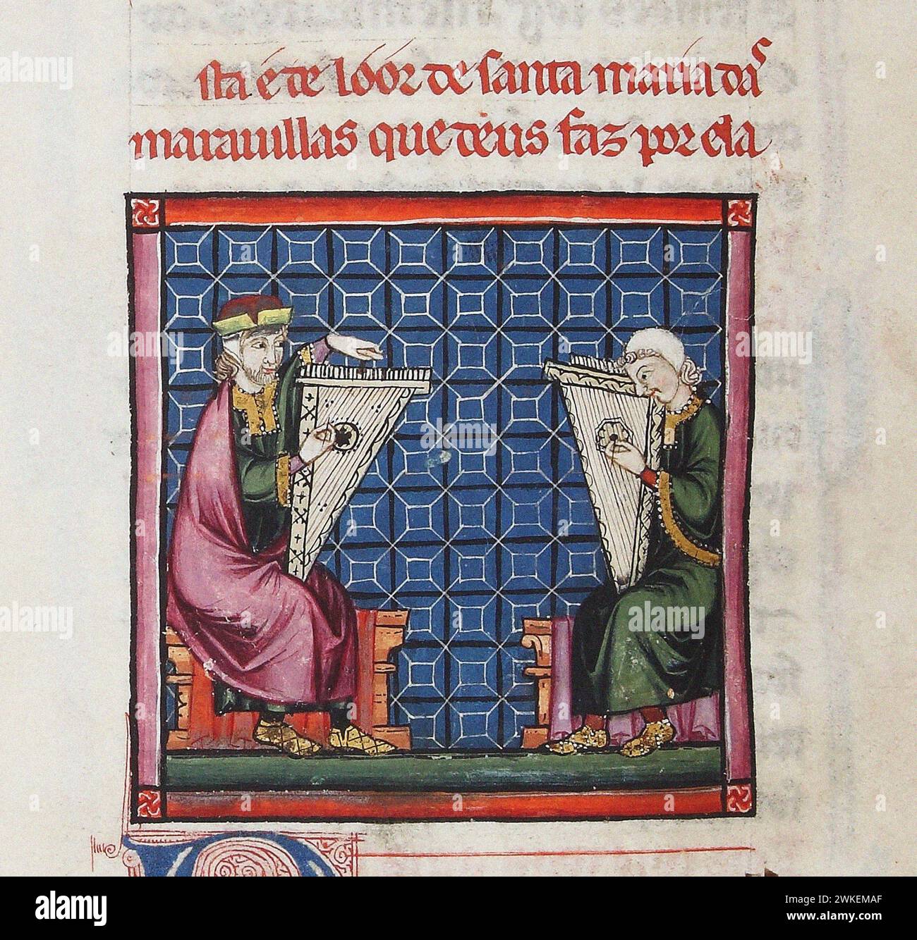 Illustration from the codex of the Cantigas de Santa Maria. Museum ...