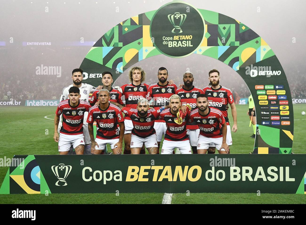 Rio de Janeiro, Brazil, June 1, 2023. Soccer players of the Flamengo ...