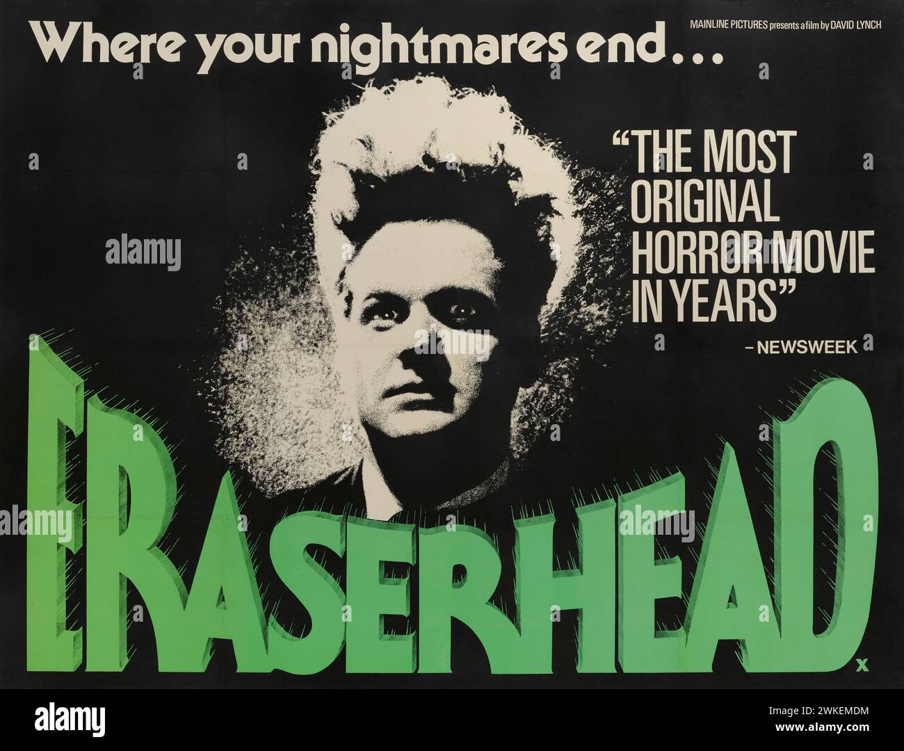 Movie poster "Eraserhead" by David Lynch. Museum: PRIVATE COLLECTION ...