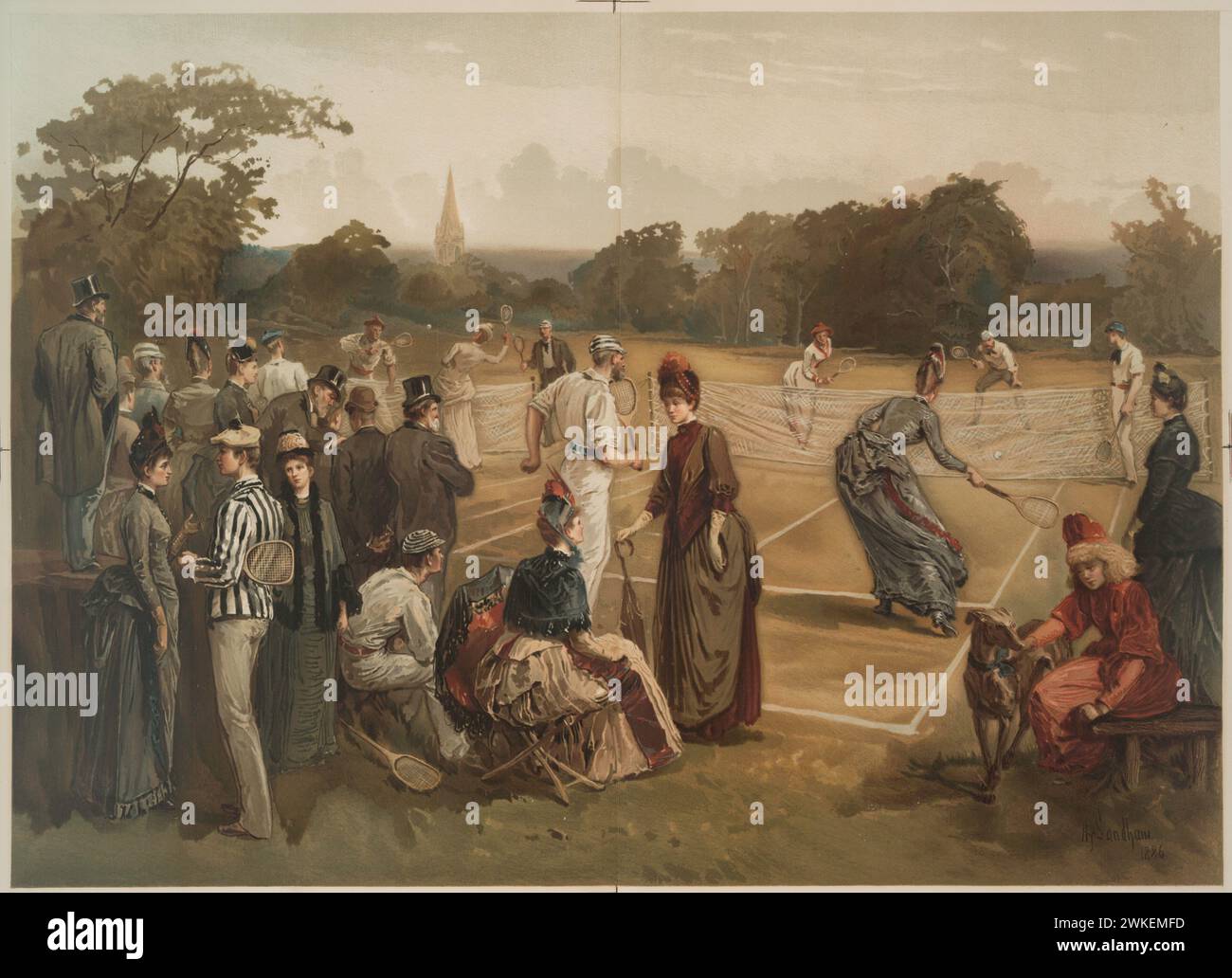 Lawn Tennis (Rasentennis). Museum: Privatsammlung. Author: Henry ...