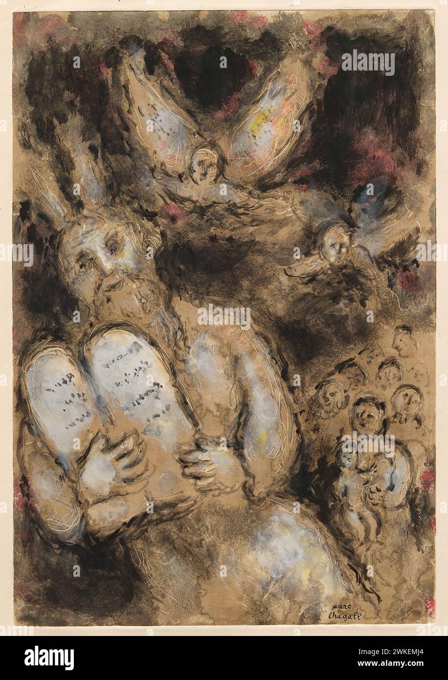 Les tables de la loi. Museum: Privatsammlung. Author: MARC CHAGALL ...