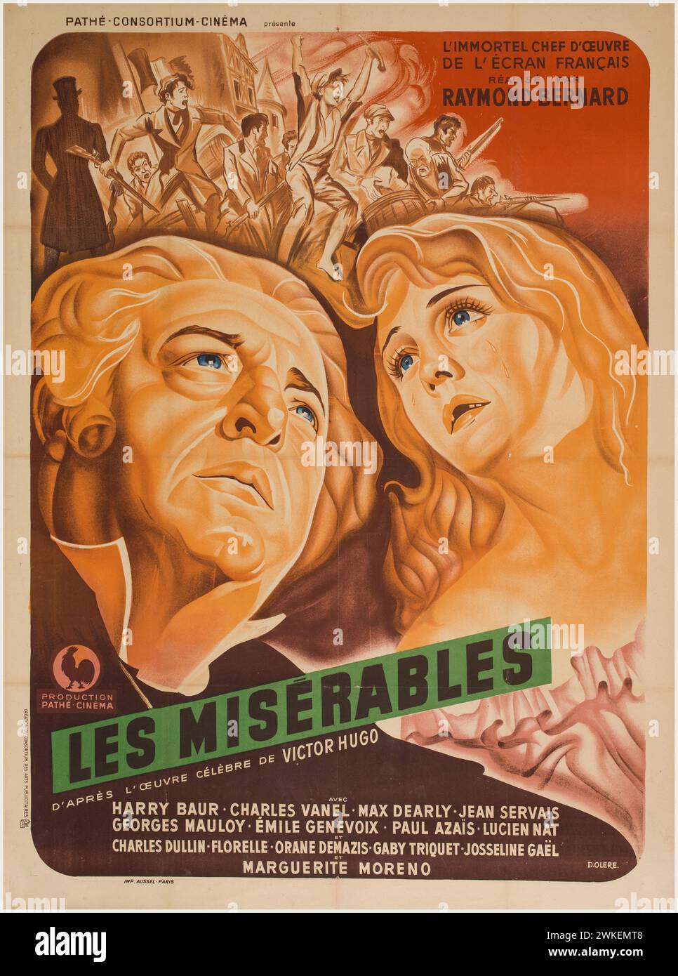 Movie poster "Les Misérables" by Raymond Bernard. Museum: PRIVATE ...