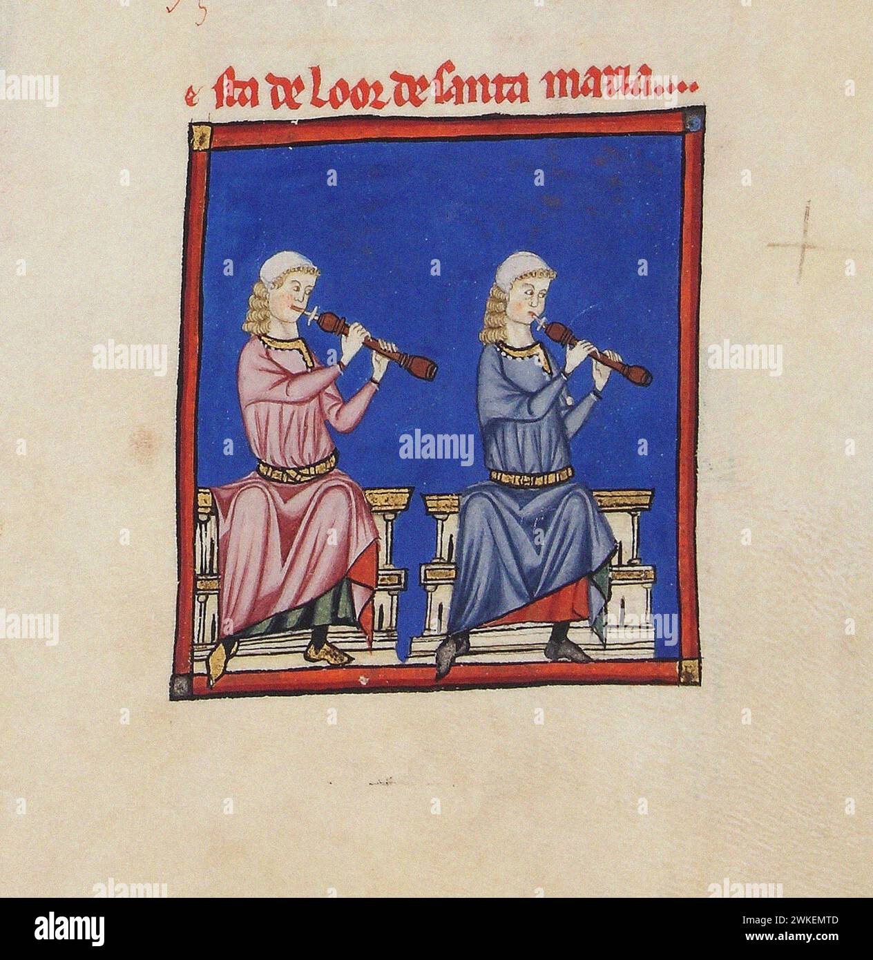 Illustration from the codex of the Cantigas de Santa Maria. Museum ...