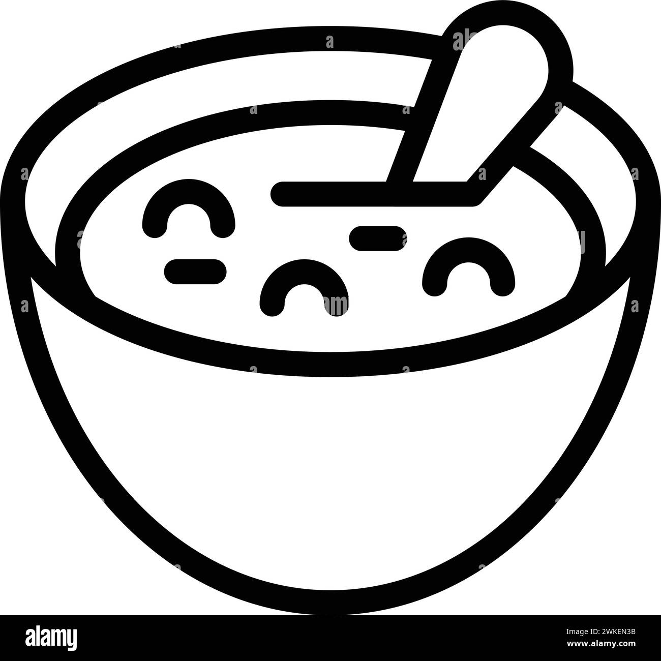 Sour tasting soup icon outline vector. Traditional borsch. Ukrainian ...