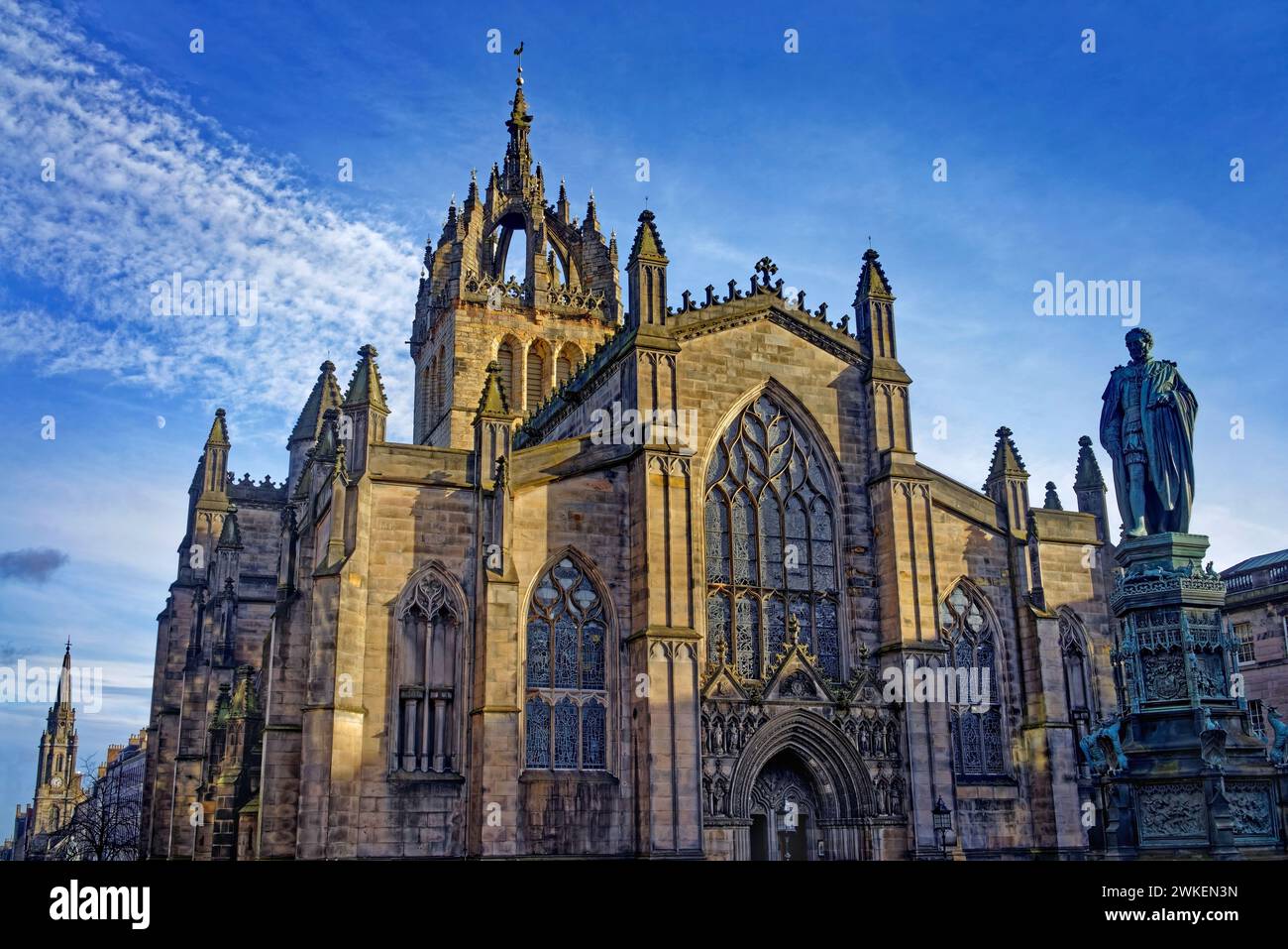 UK, Scotland, Edinburgh, St Giles Cathedral on the Royal Mile Stock ...