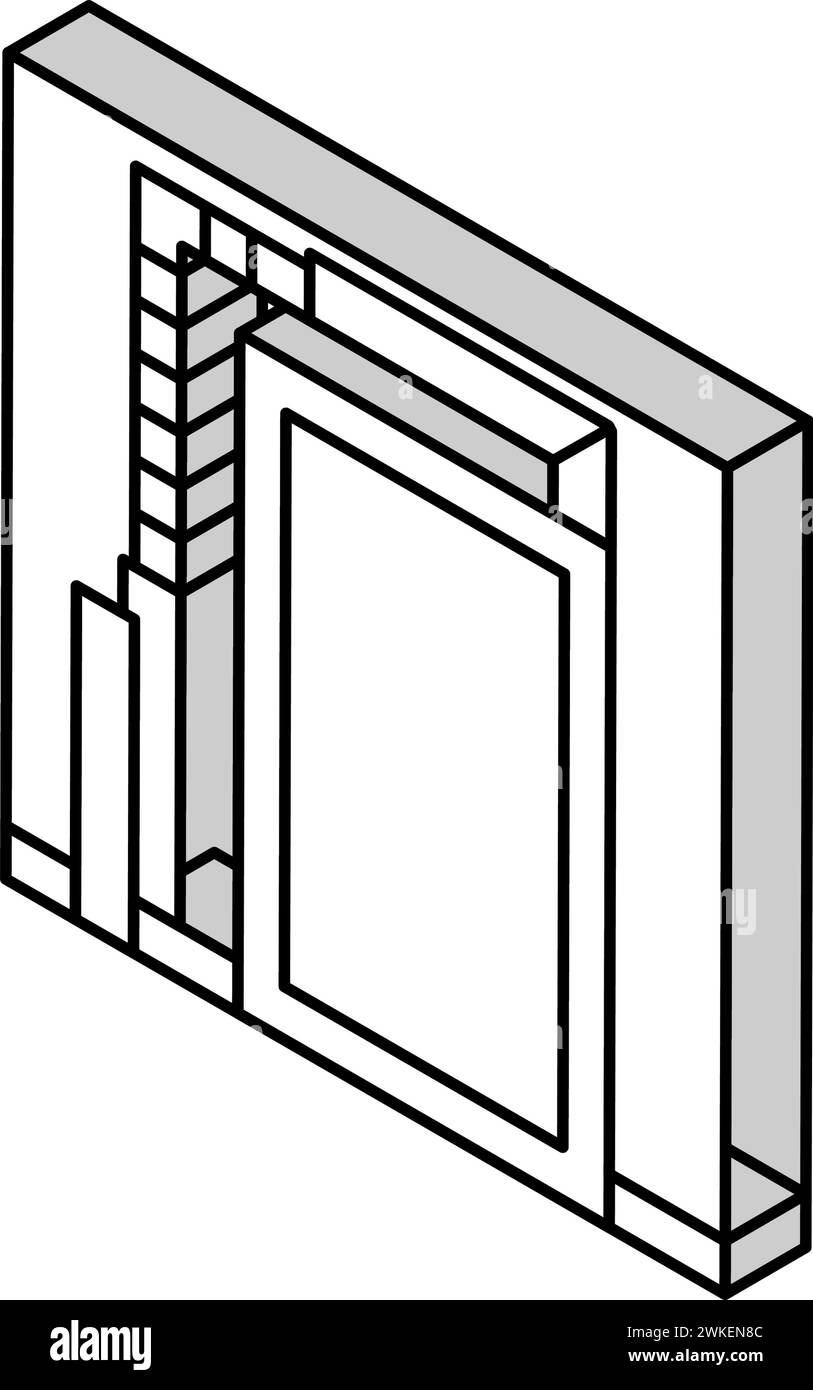 door installation isometric icon vector illustration Stock Vector Image ...