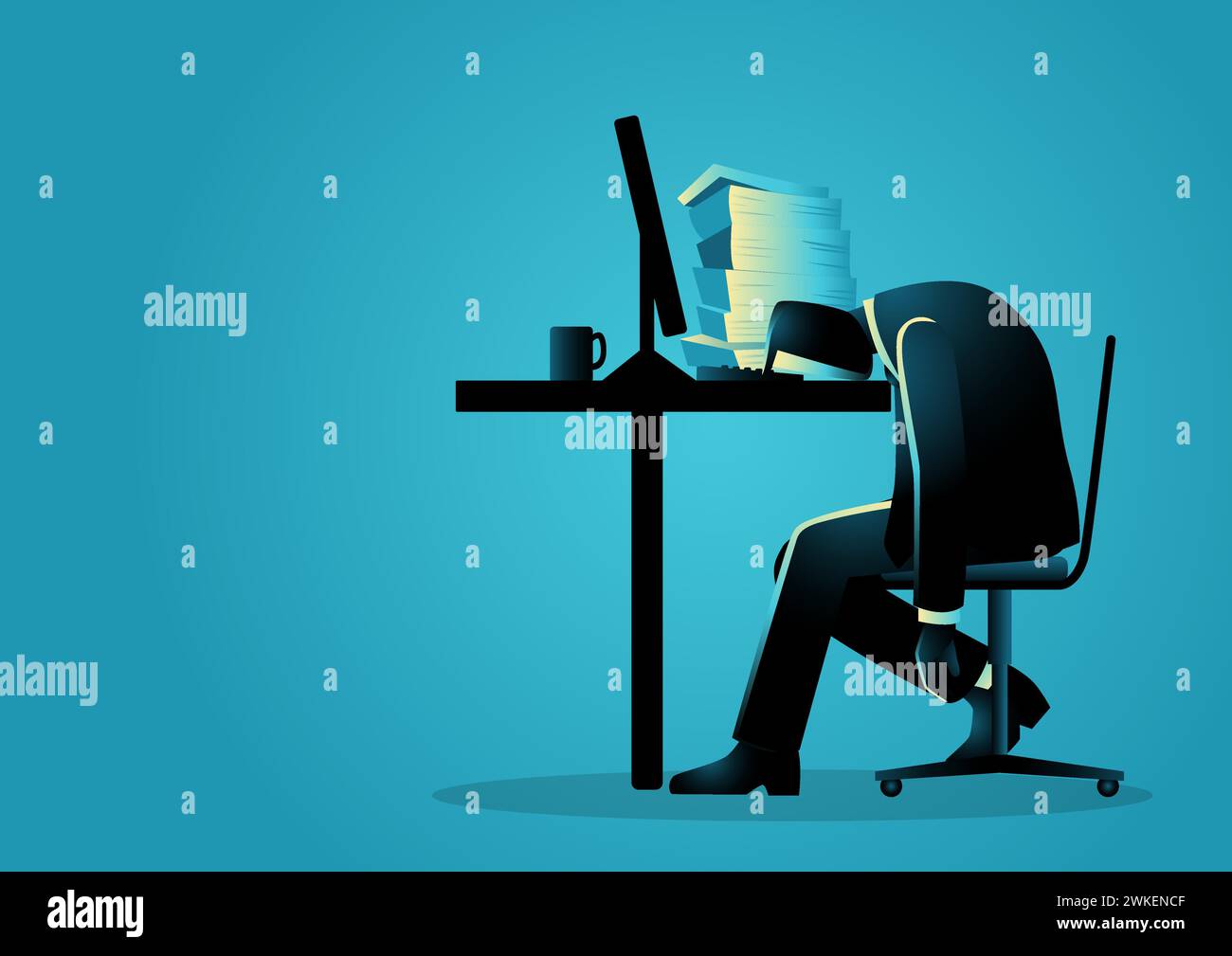Laziness workload Stock Vector Images - Alamy