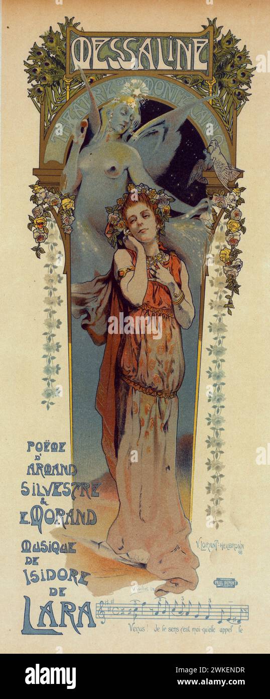 Plakat für die Oper Messaline von Isidore de Lara. Museum ...