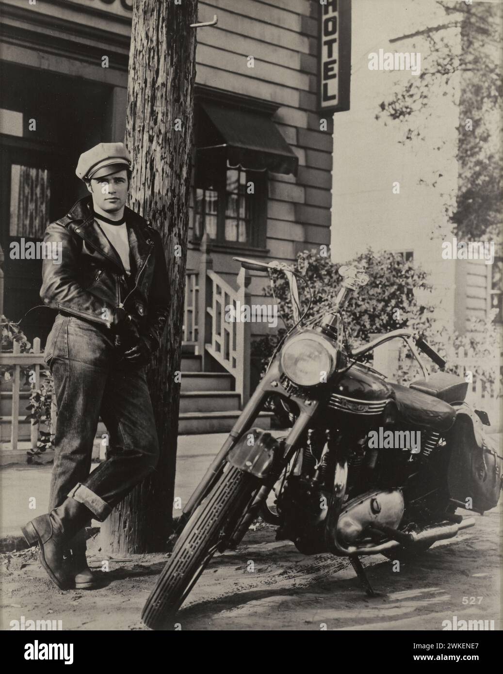 Marlon Brando in film "The Wild One" by László Benedek. Museum: PRIVATE ...