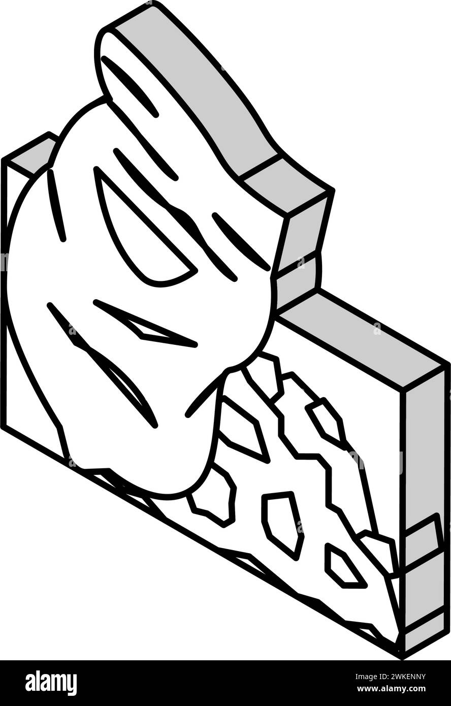 construction debris removal isometric icon vector illustration Stock ...