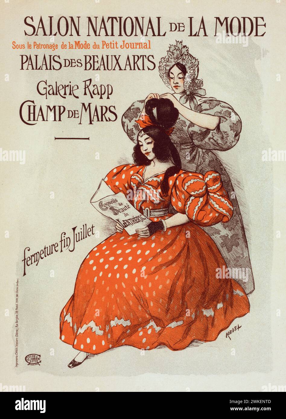 Salon de la Mode. Museum: Privatsammlung. Author: Auguste Roedel Stock ...