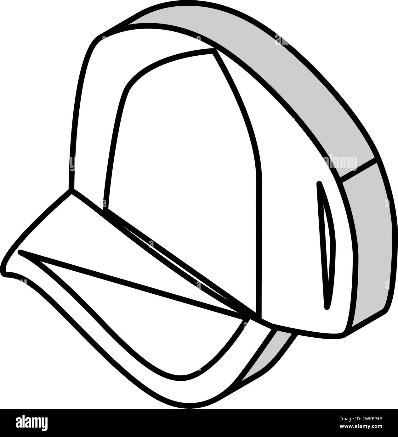 baseball hat cap isometric icon vector illustration Stock Vector Image ...