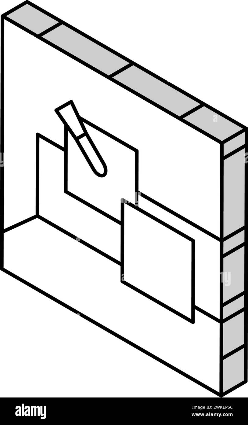 tiling bathroom isometric icon vector illustration Stock Vector Image ...