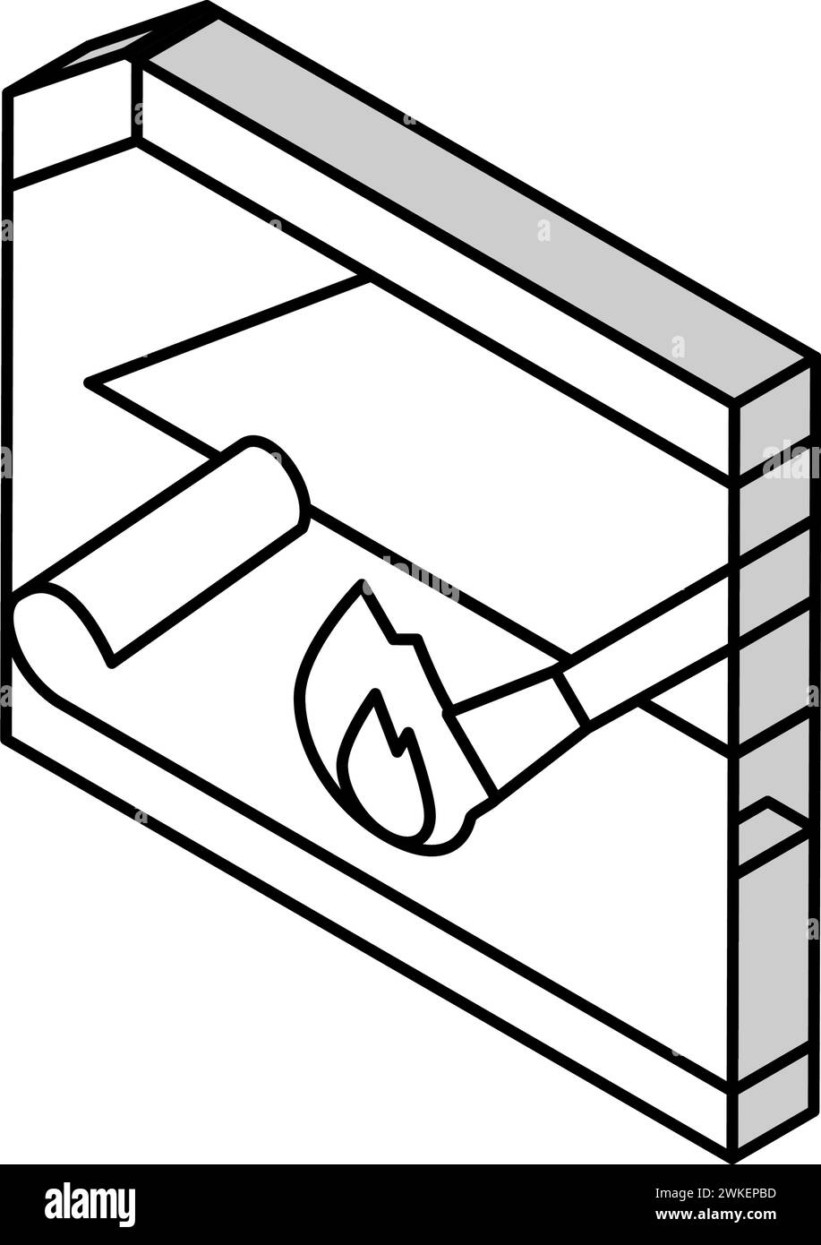 asphalt bitumen roof mounting isometric icon vector illustration Stock ...