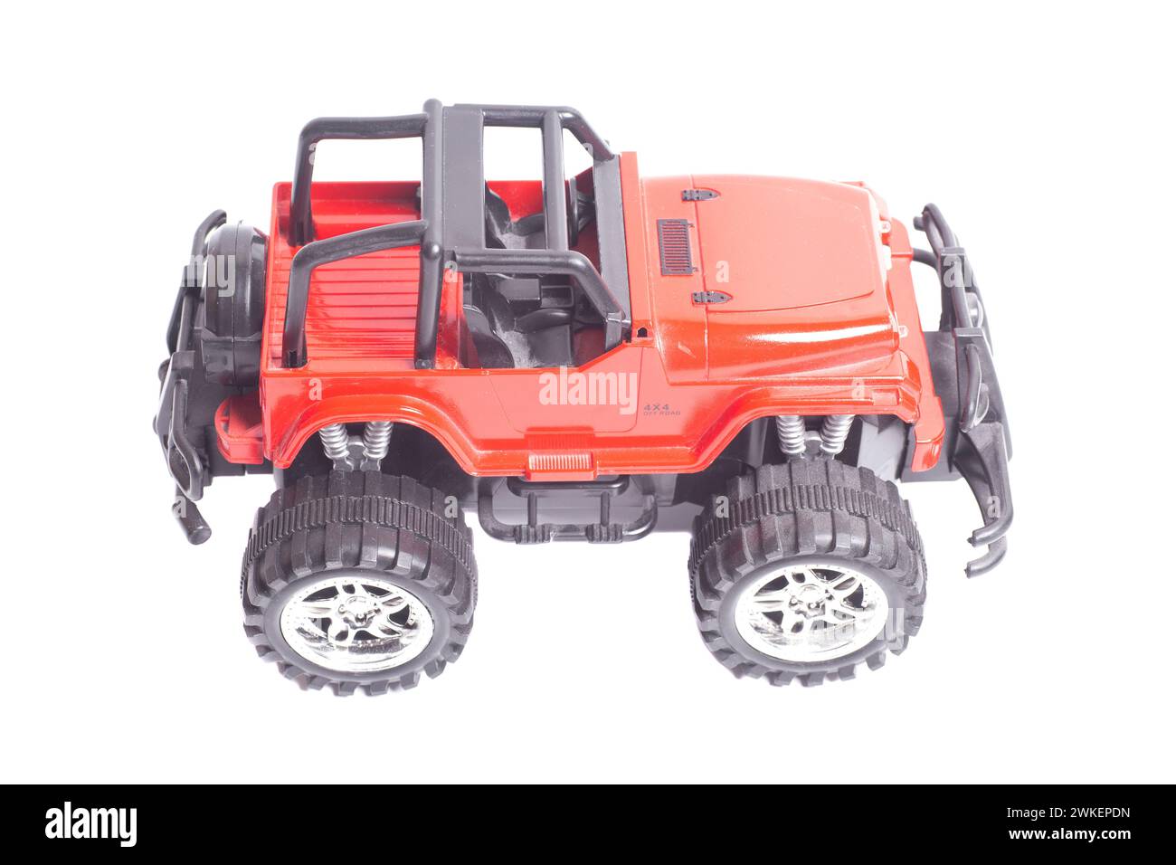 radio-controlled offroad 4x4 toy car isolated on white background Stock ...