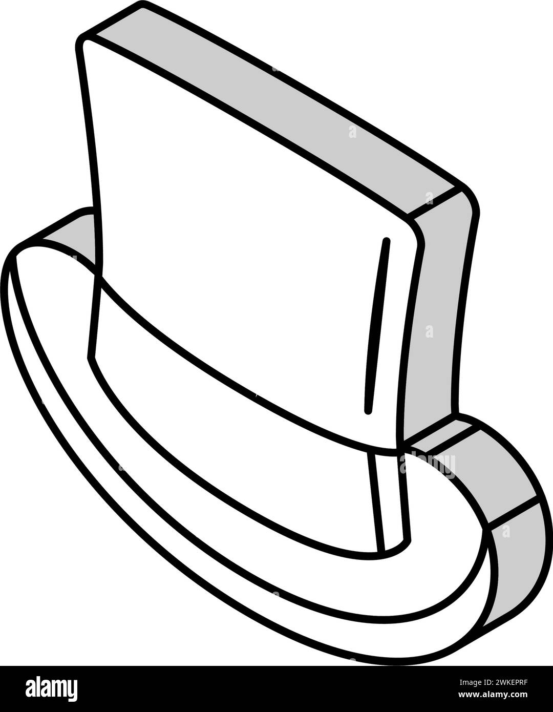 top hat cap isometric icon vector illustration Stock Vector Image & Art ...