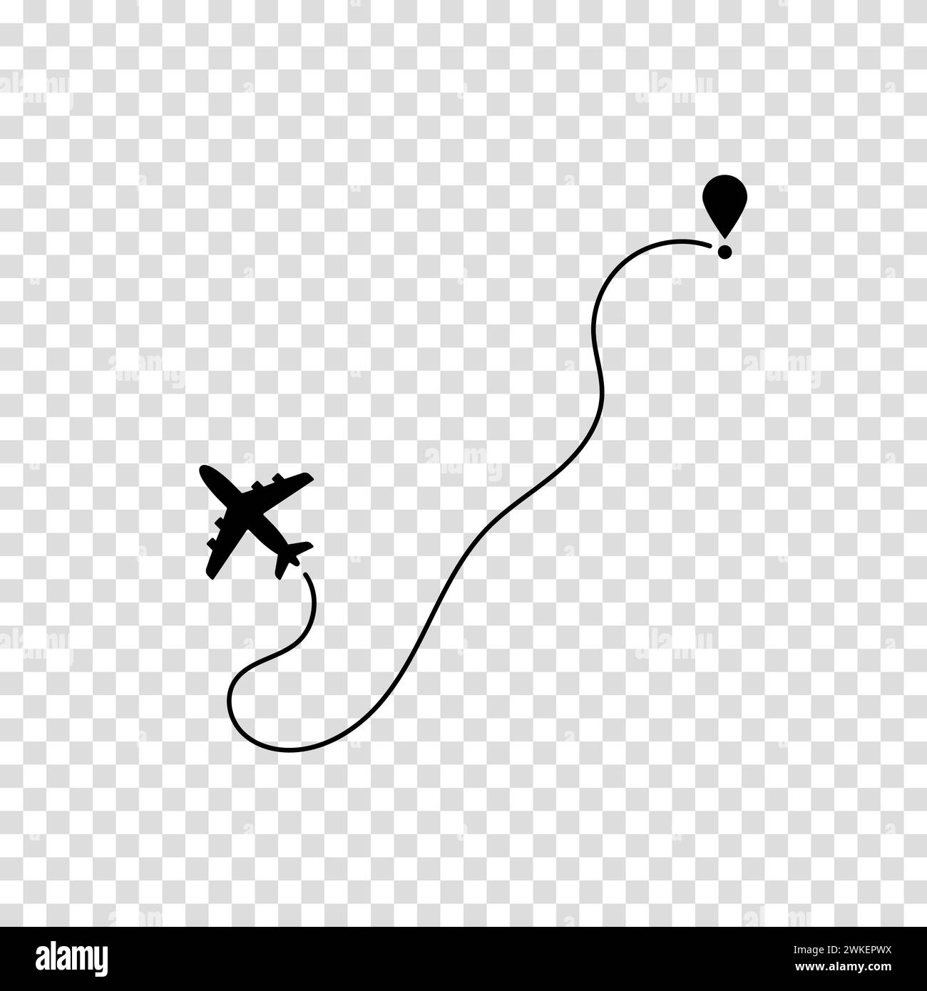 Airplane route plane path. Travel concept. Aircraft tracking. Vector ...