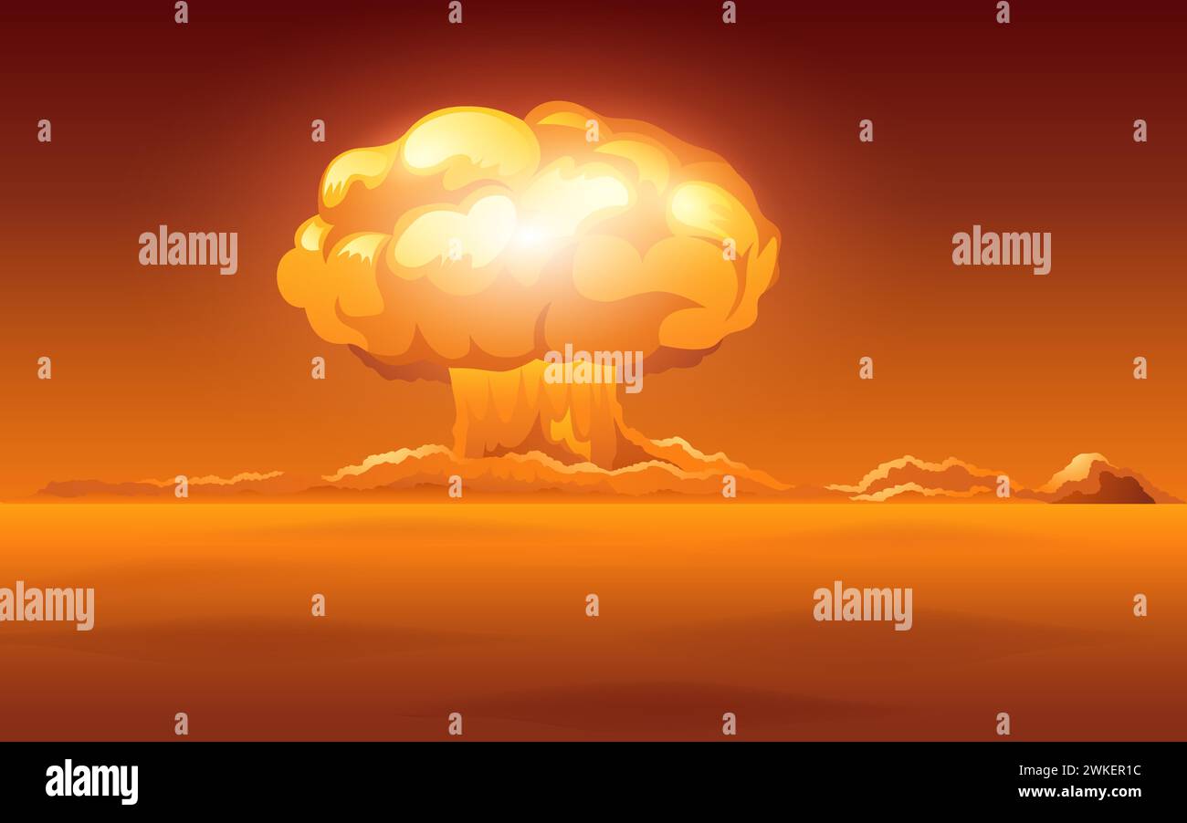 Vector illustration depicting a nuclear bomb. Themes of conflict ... Vector illustration depicting a nuclear bomb. Themes of conflict ...