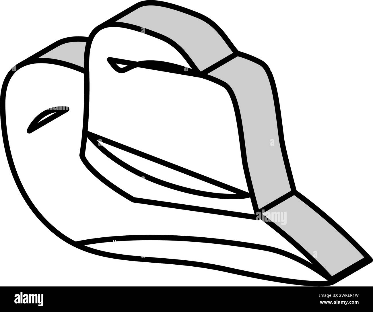 cowboy hat cap isometric icon vector illustration Stock Vector Image ...