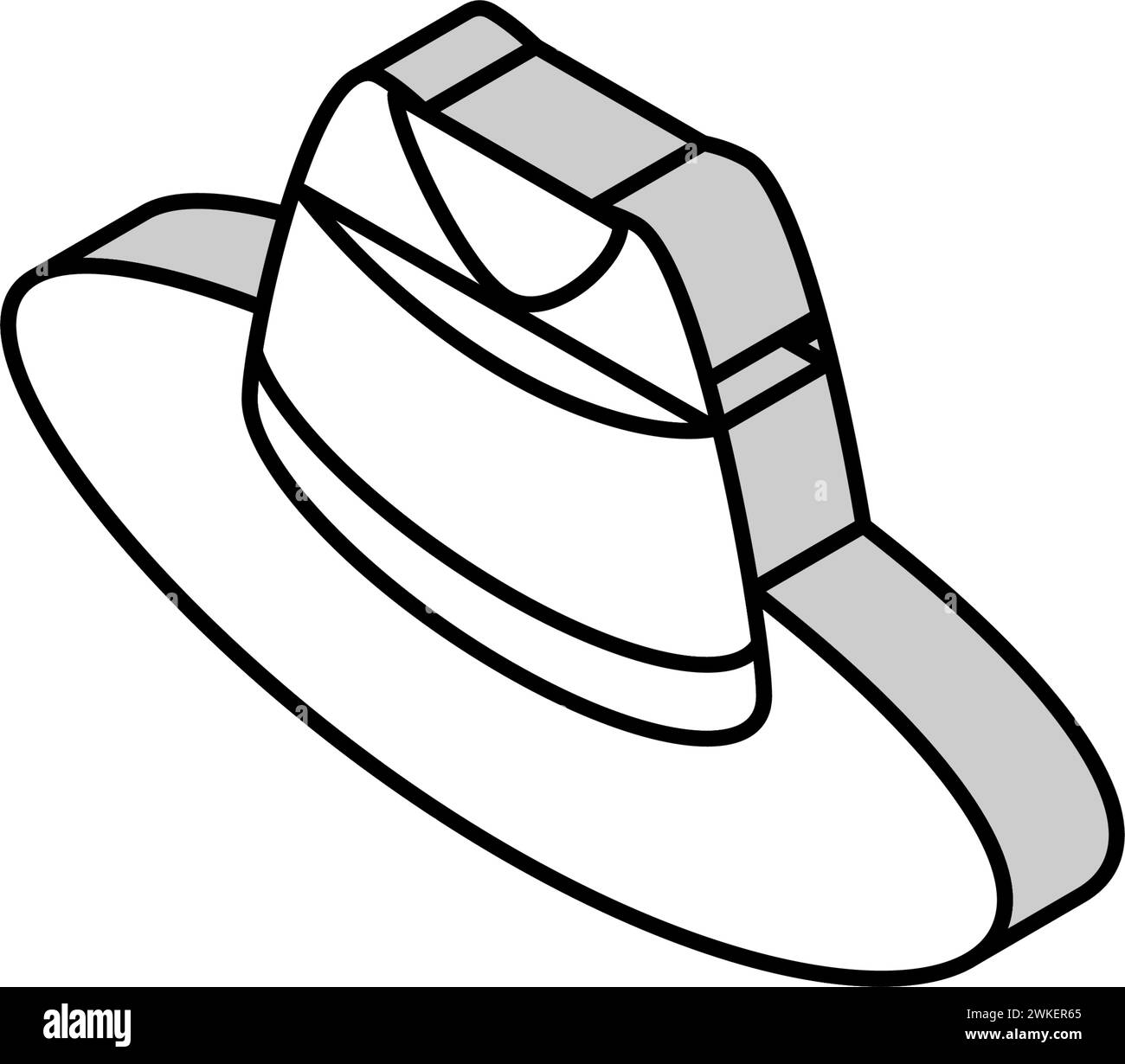 panama hat cap isometric icon vector illustration Stock Vector Image ...