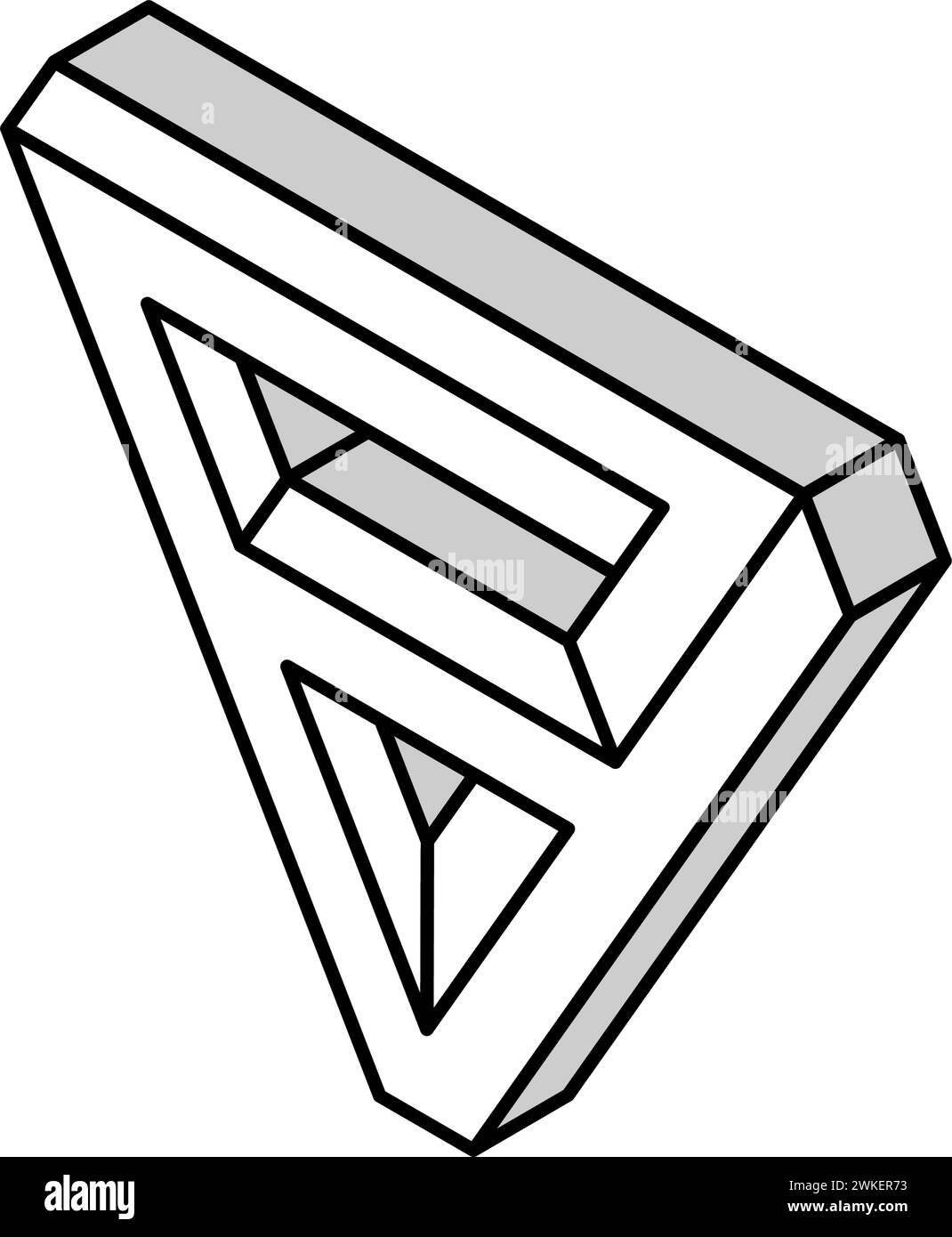 triangle impossible geometric shape isometric icon vector illustration ... triangle impossible geometric shape isometric icon vector illustration ...