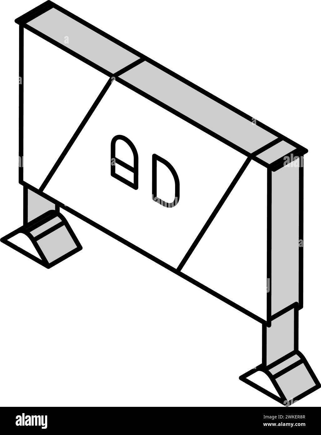 projection screen isometric icon vector illustration Stock Vector Image ...