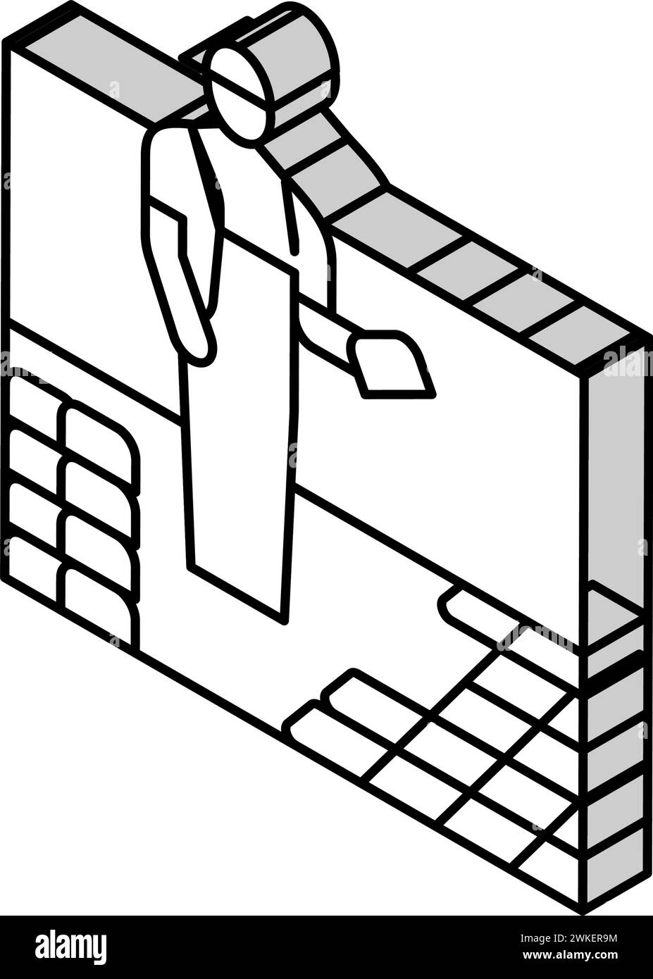 paving garden landscape isometric icon vector illustration Stock Vector ...