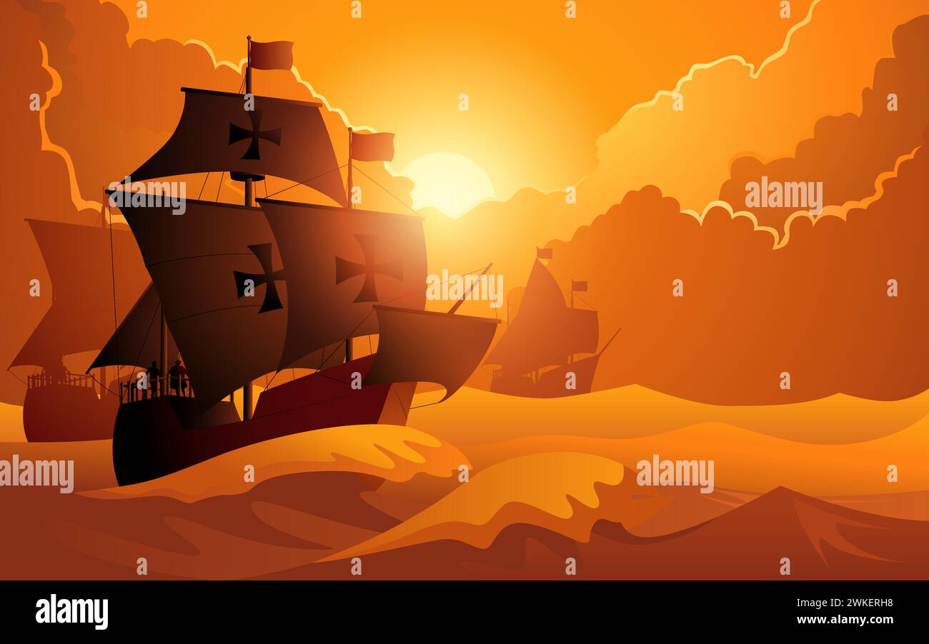 15th century ship sail Stock Vector Images - Alamy