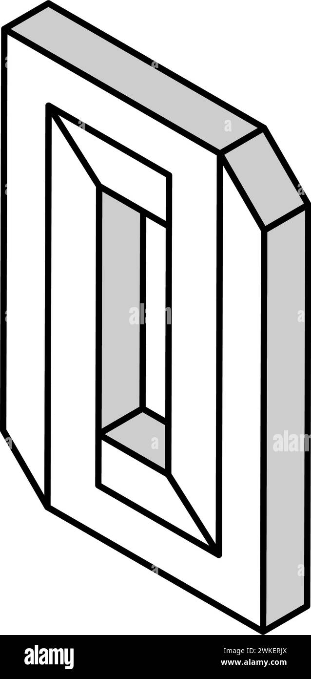 unreal impossible geometric shape isometric icon vector illustration Stock Vector Image & Art ...