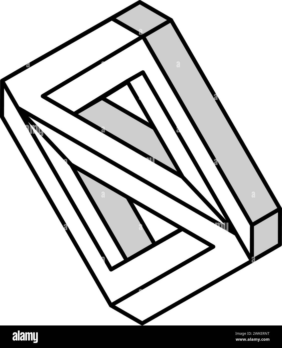 3d impossible geometric shape isometric icon vector illustration Stock Vector Image & Art - Alamy