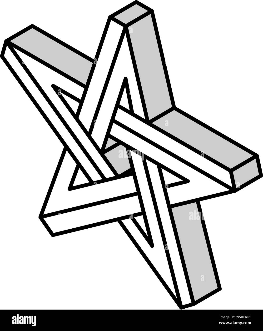abstract impossible geometric shape isometric icon vector illustration ... abstract impossible geometric shape isometric icon vector illustration ...