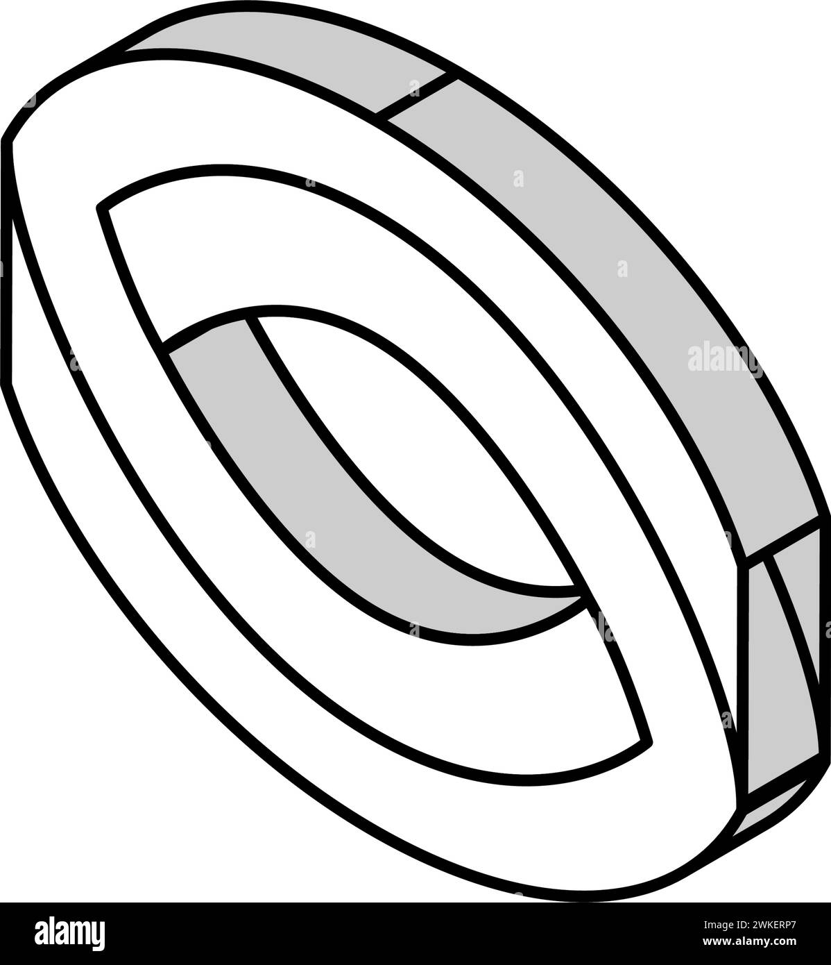 infinity impossible geometric shape isometric icon vector illustration ...