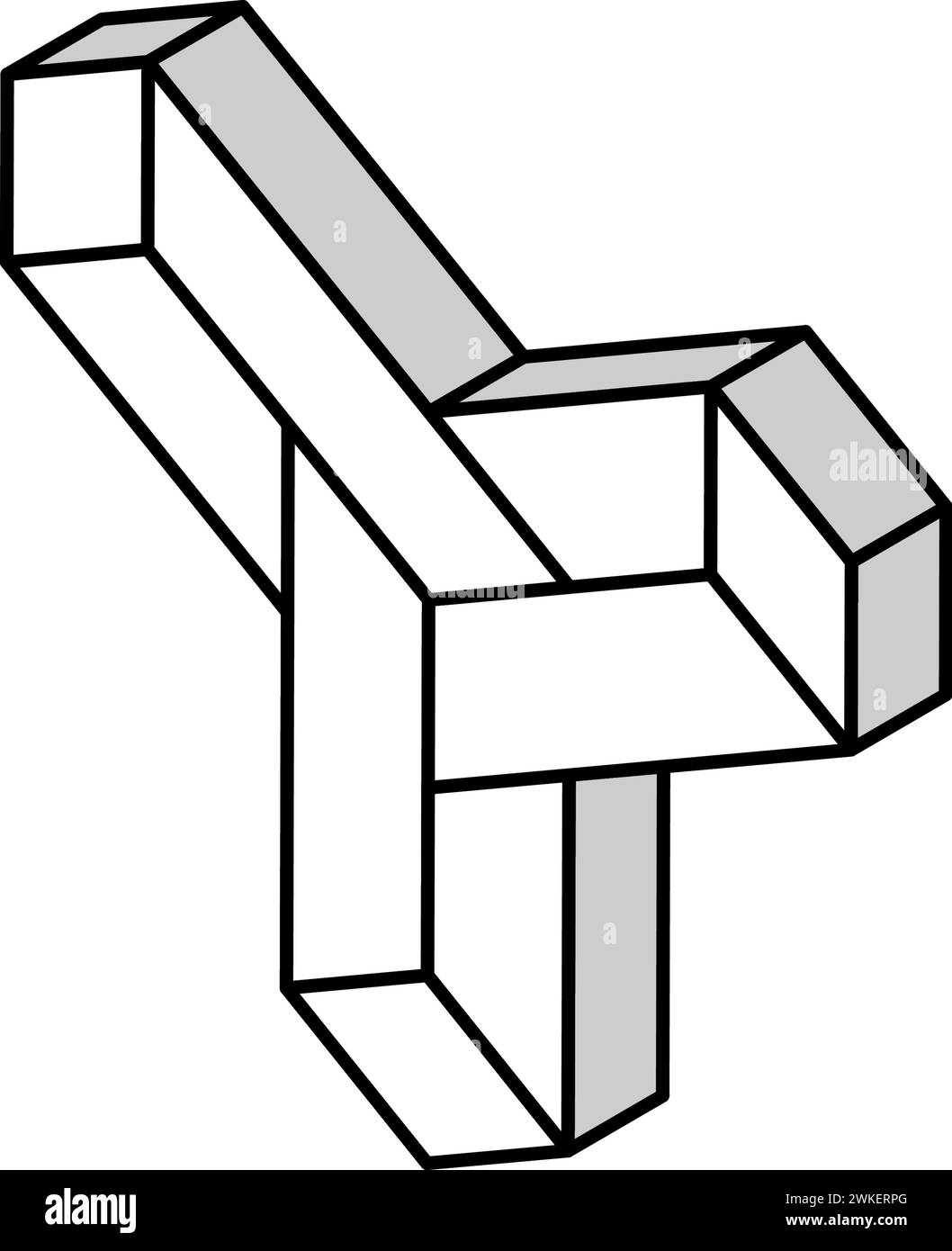 paradox impossible geometric shape isometric icon vector illustration Stock Vector Image & Art ...