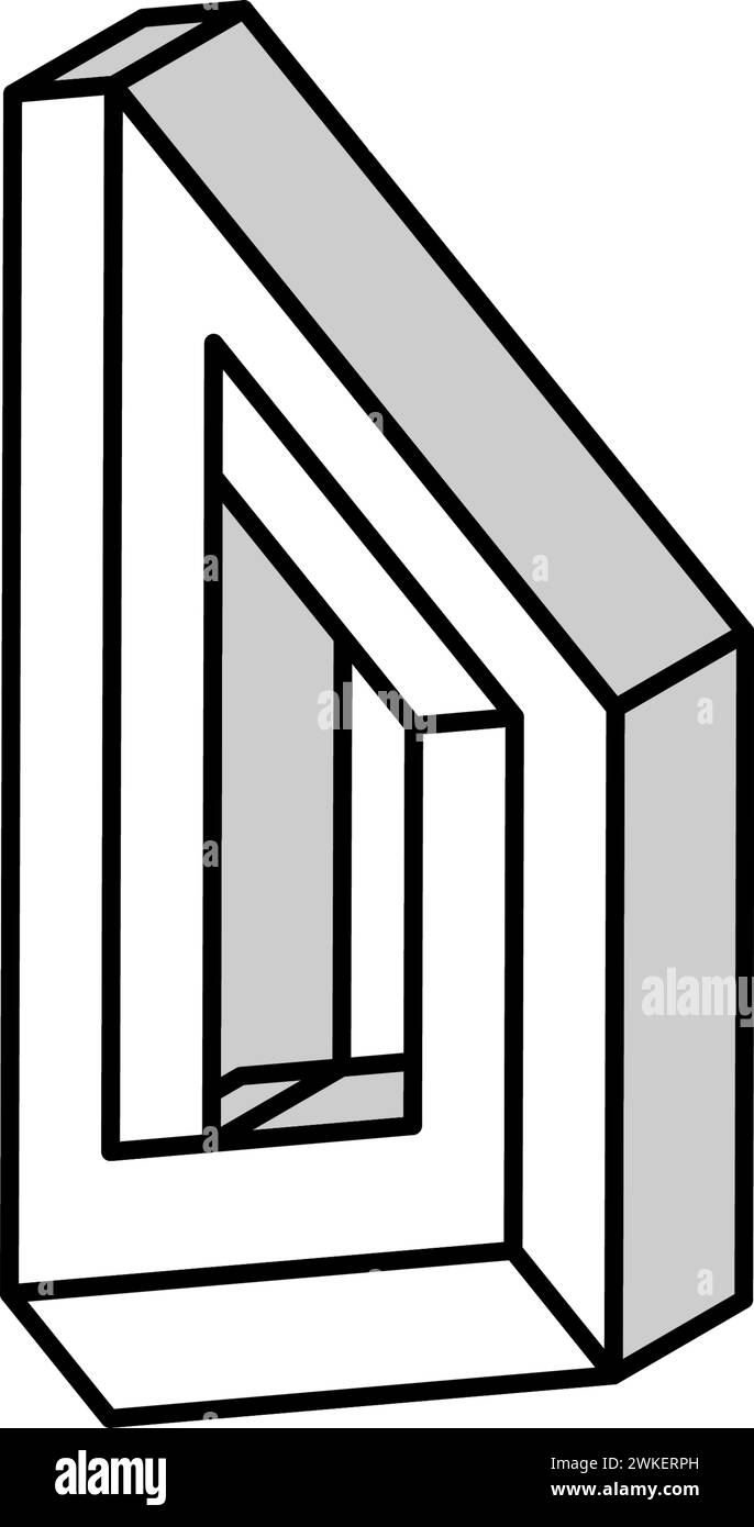 square impossible geometric shape isometric icon vector illustration ... square impossible geometric shape isometric icon vector illustration ...
