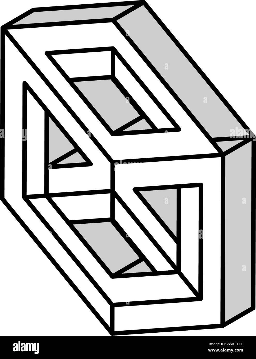 cube impossible geometric shape isometric icon vector illustration Stock Vector Image & Art - Alamy
