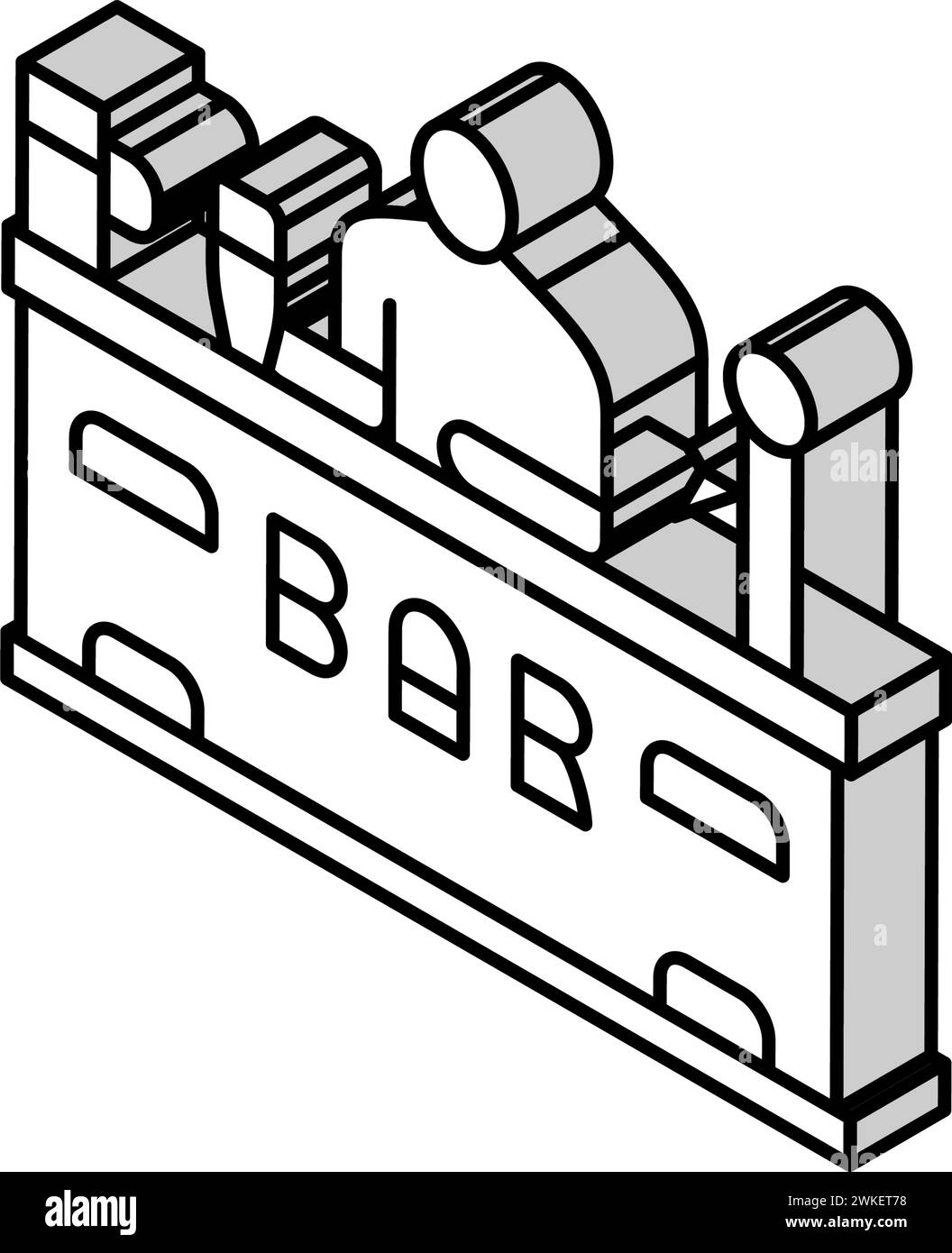 bar beer drink isometric icon vector illustration Stock Vector Image ...