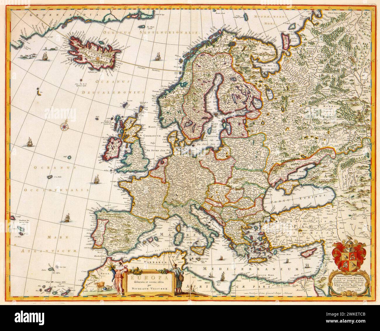 Map of europe 17th century hi-res stock photography and images - Alamy