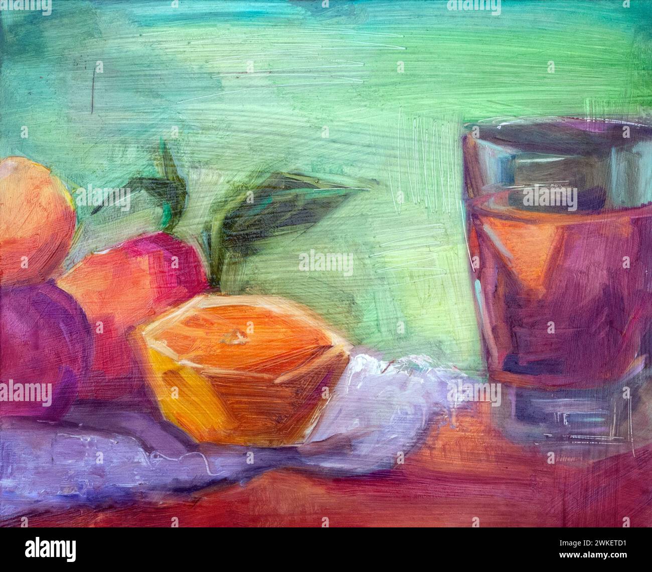 Abstract and cubic still life painting Stock Photo - Alamy