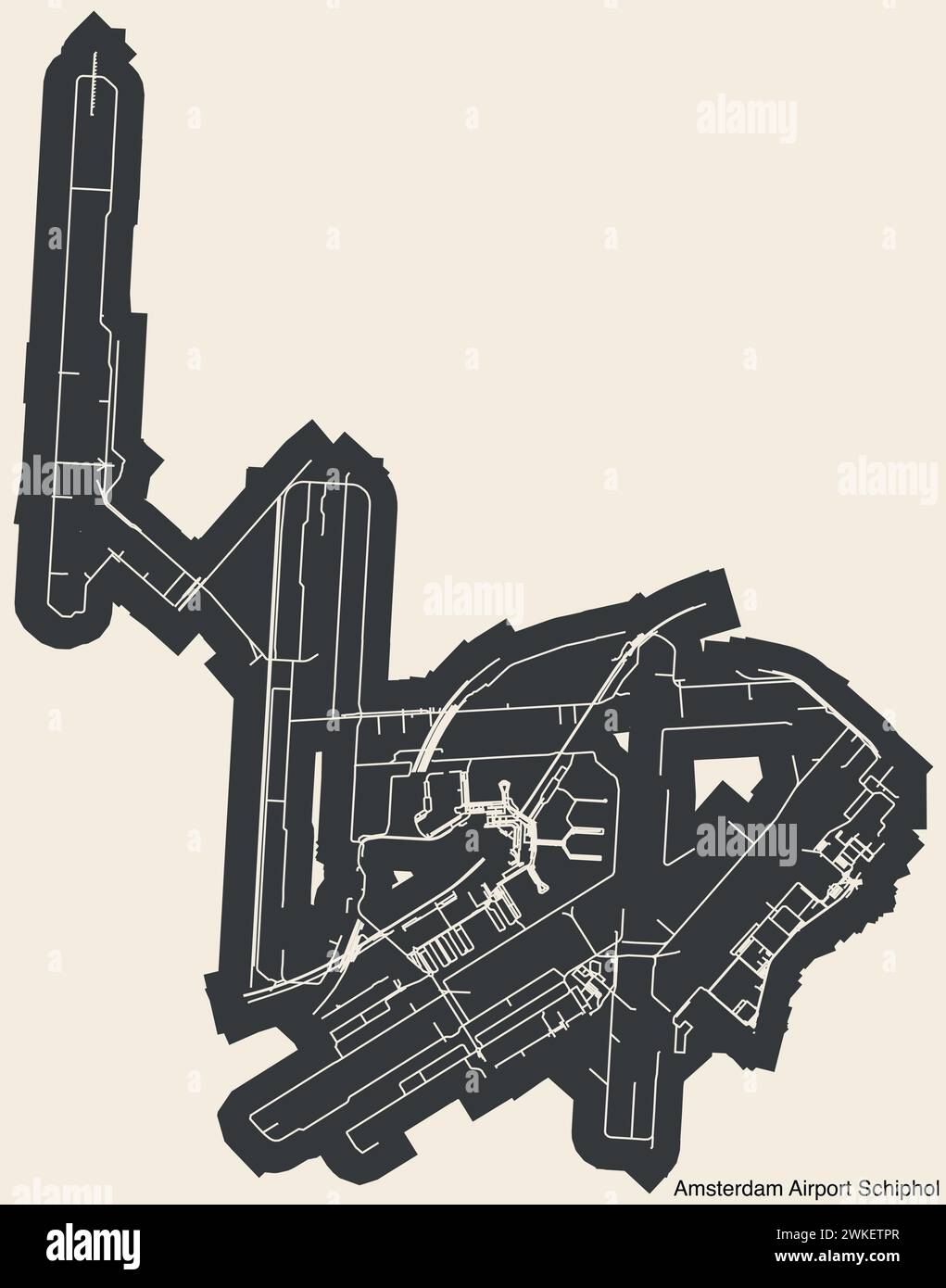 Terminals layout plan of the AMSTERDAM AIRPORT SCHIPHOL (AMS ...